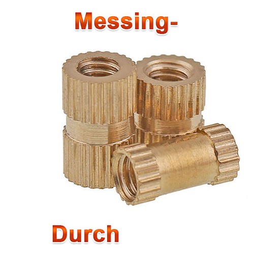 Messing Rändelmutter Gewindeeinsatz Einpressmutter M1,4 4 5 6 8 ...
