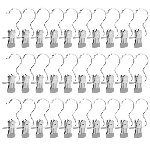 30Pcs Hanging Clips Closet Clothes Pins Heavy Duty Laundry Hooks ...