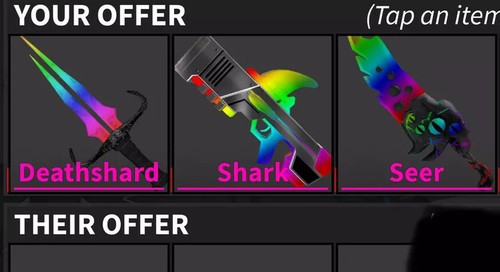 Mm2 Set Bundle CHROMA SHARK C. SEER CHROMA DEATHSHARD Fast Delivery | eBay