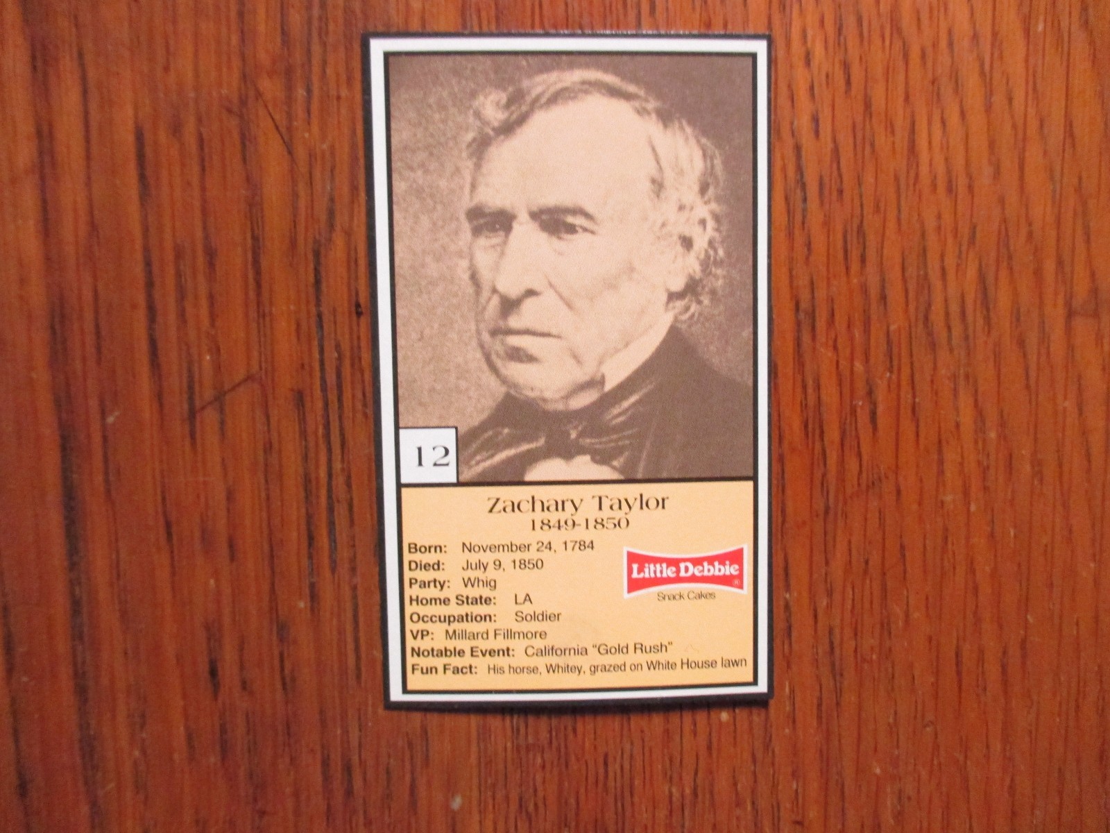 5-1992 LITTLE DEBBIE President Cards(THOMAS JEFFERSON/HARRY TRUMAN/CAL ...