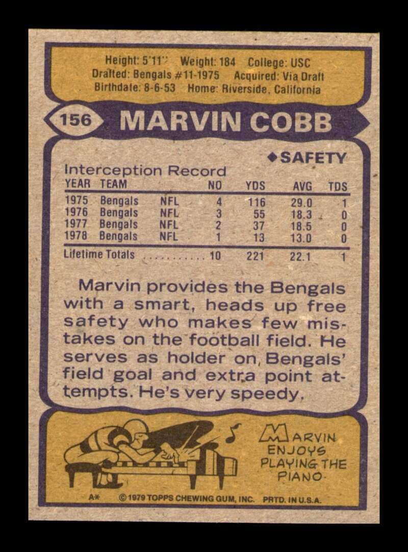 1979 Topps - #156 Marvin Cobb for sale online | eBay