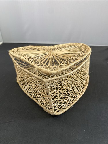 Heart Shaped Weave Abaca Nesting Box 6" | eBay