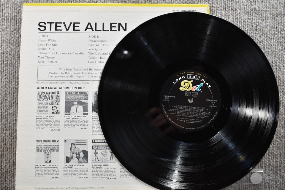 Steve Allen "Gravy Waltz And 11 Current Hits!" Dot Records LP 1963 | eBay