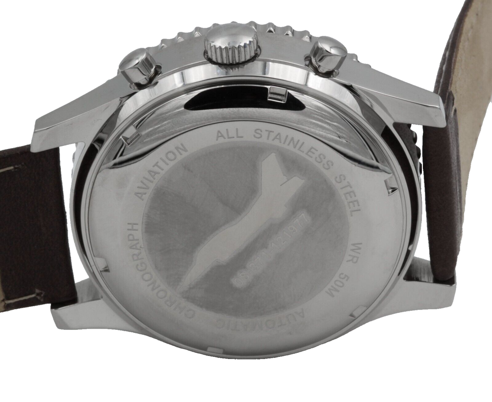 Aviation Automatic Chronograph Men's Watch 7750 Clone Tachymeter Watch ...