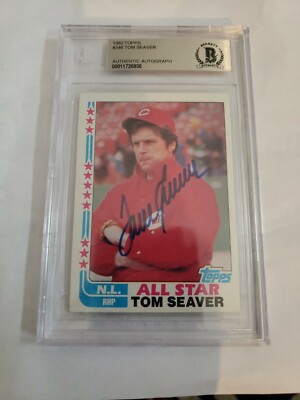 TOM SEAVER AUTOGRAPHED SIGNED 1982 TOPPS CARD #346 METS/REDS BECKETT ...