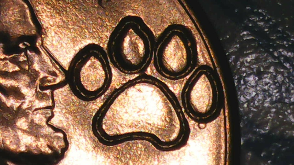 2024 Lincoln Shield 1C Cent Penny Dog Paw Memorial Print Counterstamp ...