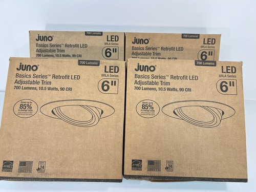 Qty 4 - Juno Retrofit LED Recessed Downlight 650 Lumens Wide Flood ...