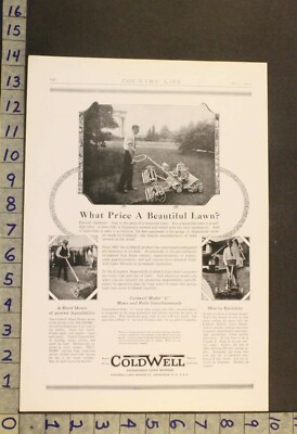 1927 COLDWELL LAWN MOWER ROLLER HAND ELECTRIC ENGINE NEWBURGH ...