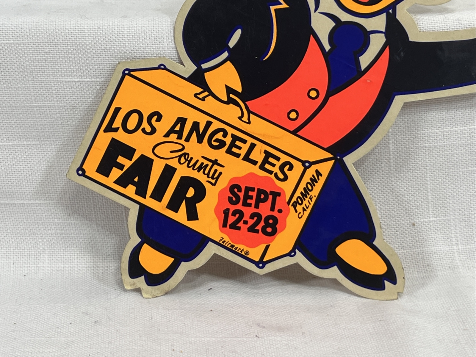 1970's Los Angeles County Fair Thummer (Porky) Pig 9" Sticker New Old ...