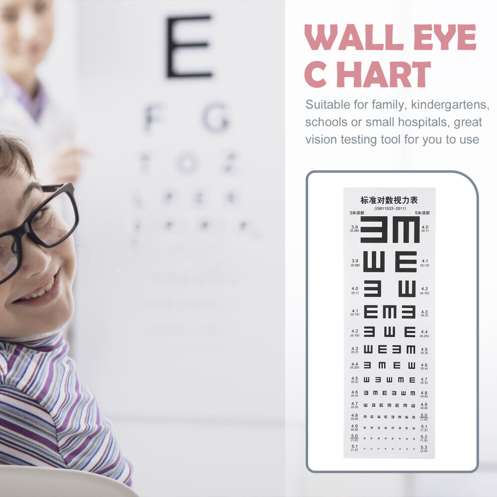 1pc HEALLILY Eye Chart Eye Exam Chart Visual | Grelly UK