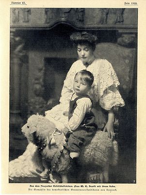 Frau W.R. Hearst (Millicent) mit Sohn Aus dem New Yorker ...