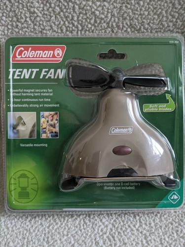 Coleman Tent Fan Camping Outdoors New Open Box Battery Operated 16 ...
