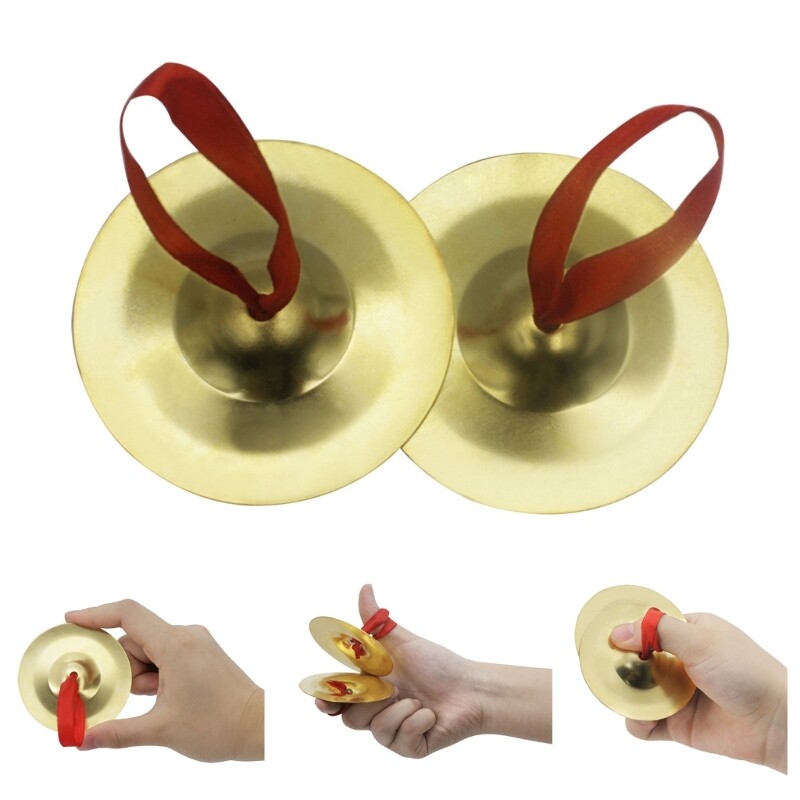 Hand Cymbals Gongs Rhythm Musical Percussion Instrument Kids Handmade ...