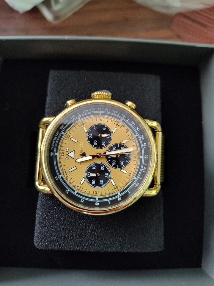 NEW CHASE DURER CDW-0153 FLIGHT COMMANDER JAPANESE GOLD WATCH | eBay