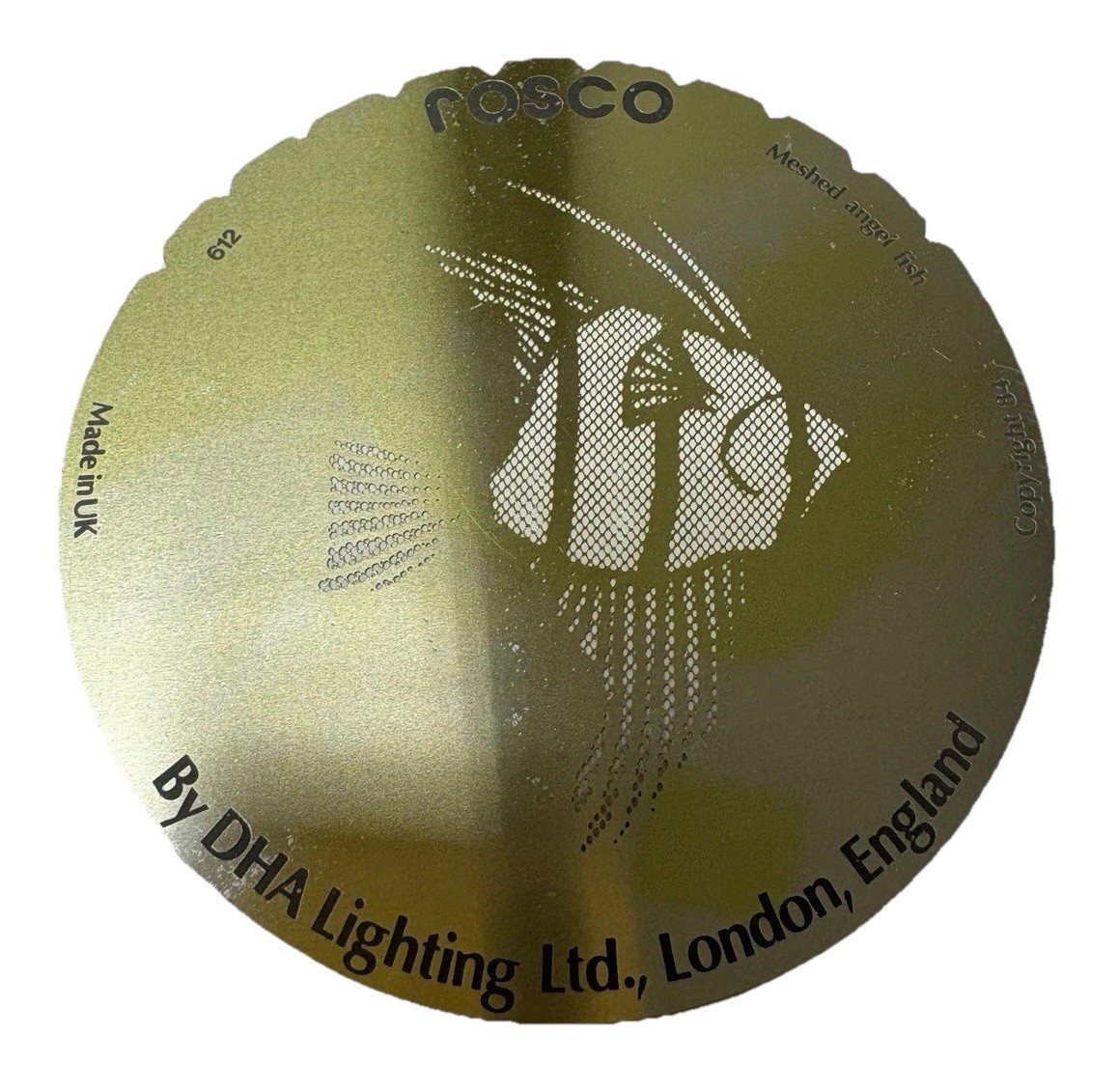 Rosco P/N 612 Meshed Angel Fish Gobo Pattern - B Size | eBay