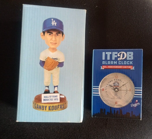 Sandy Koufax Los Angeles Dodgers Bobble Head 2012 & RETRO ALARM CLOCK ...