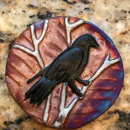 (2) Raven Medallions "I am Fearless" Raku Pottery NEW | eBay