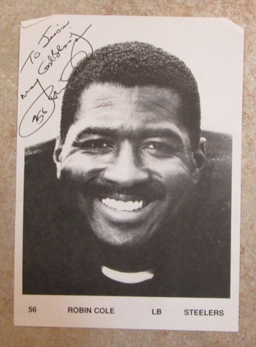 VINTAGE ROBIN COLE AUTOGRAPH SIGNED TEAM PUBLICITY PHOTO PITTSBURGH ...