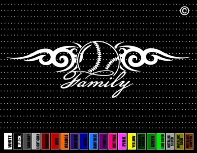 Baseball Family #1 Car Sticker Window Vinyl Decal Dad Mom Player Coach ...