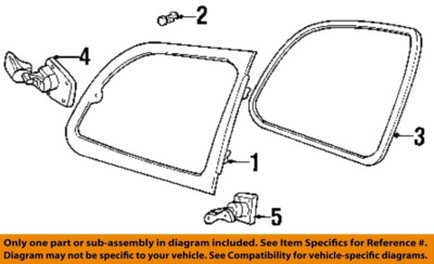 FORD OEM 99-07 Freestar Side Panel Glass Hardware-Weatherstrip ...