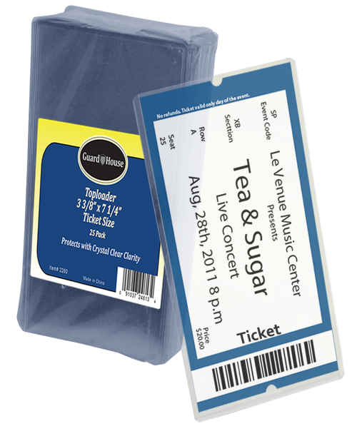 (5) BCW Guardhouse 3x7 Ticket Size Toploaders / Topload Stub Holders 3 ...