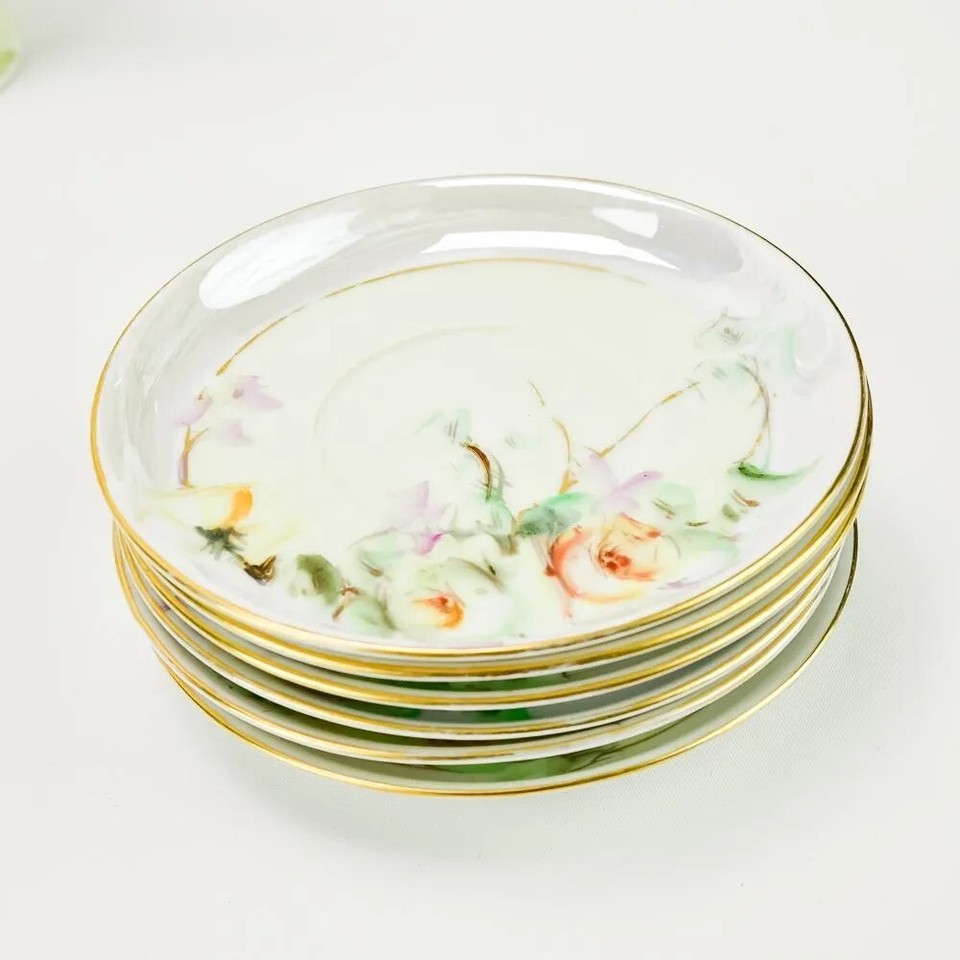 ME Geyey RS JS Germany RS Prussia Porcelain tea coffee pot cup saucer ...