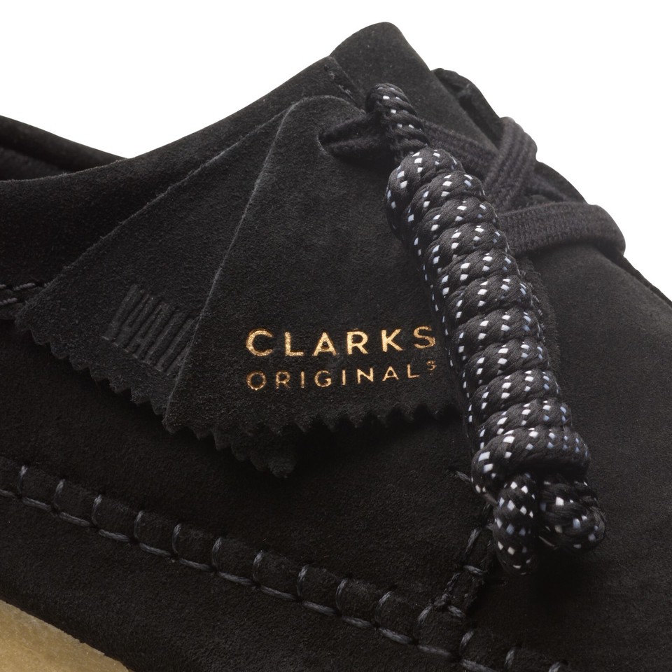 NEW MENS CLARKS ORIGINALS WEAVER LIMITED EDITION Black SUEDE LOW SHOES ...