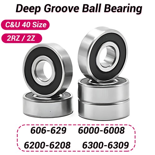 C&U 606-629 6000-6008 6200-6309 2RZ /2Z Deep Groove Ball Roller Bearing ...