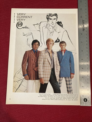 Curlee Clothing Co. St. Louis MO 1971 Print Ad - Great To Frame! | eBay