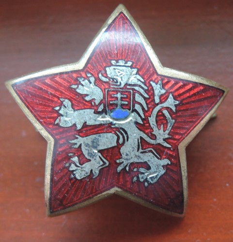 Military Pin Badge Officer Army Hat Cap Czechoslovakia Communist ...