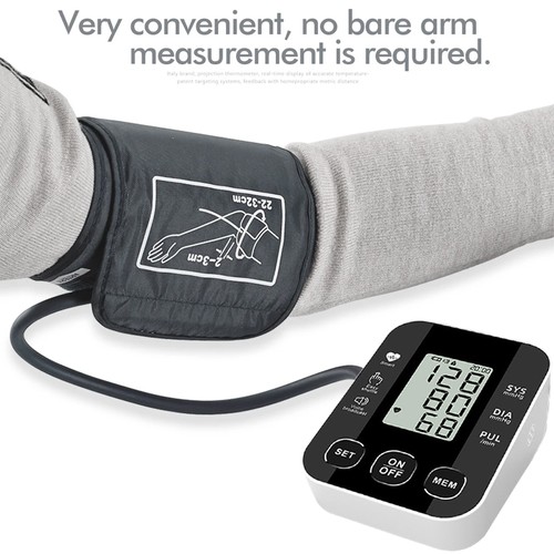 Upper Arm Blood Pressure Monitor Dual User w/ Voice Broadcast Heart ...