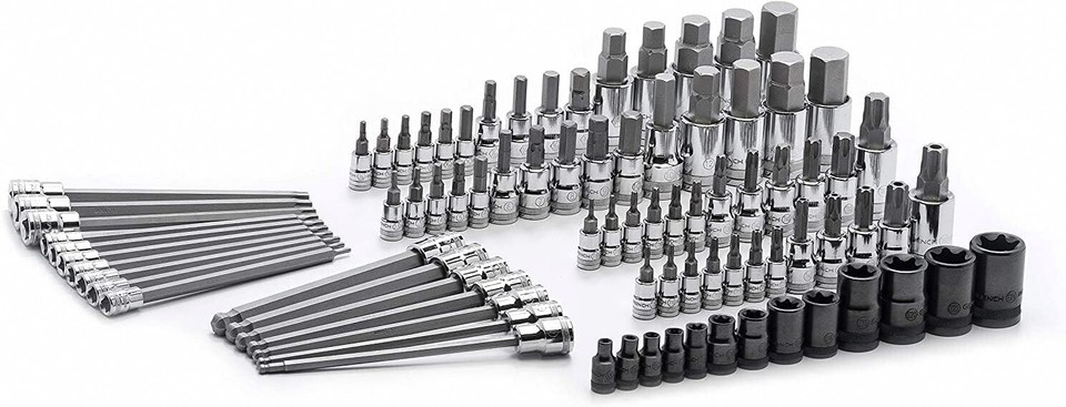 GEARWRENCH 80742 Master SAE/Metric Hex And Torx Bit Socket Set - 84 Pc ...