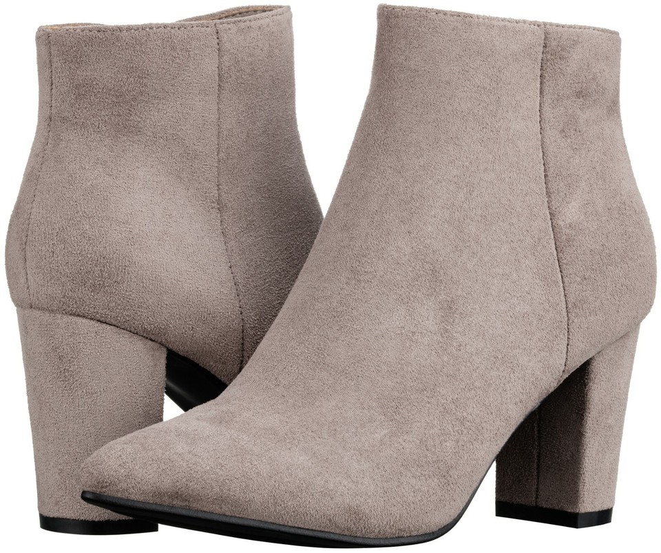 [NEW] ILLUDE Women's Fashion Ankle Boots Chunky Block Heel Pointed Toe ...