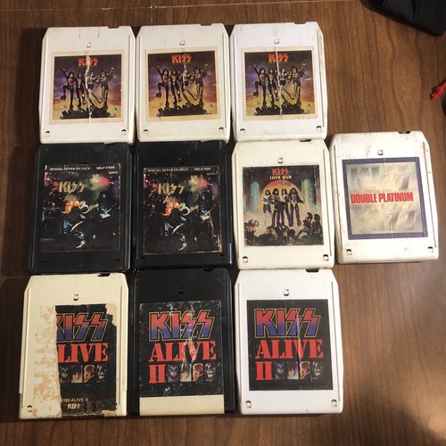KISS 8 Track Tape Cartridge Lot Of 10 UNTESTED Love Gun Platinum Alive ...