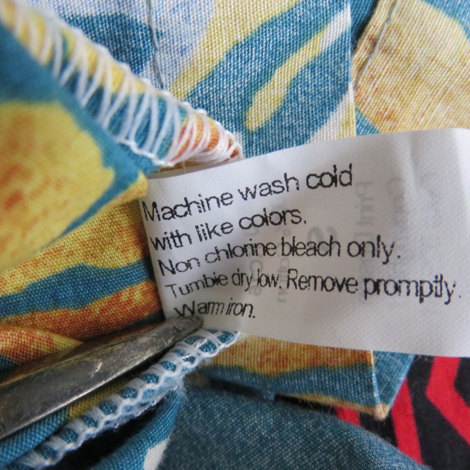 Cooke Street Hawaiian Shirt Mens S Aloha Turquoise 100% Cotton Reverse Print | eBay