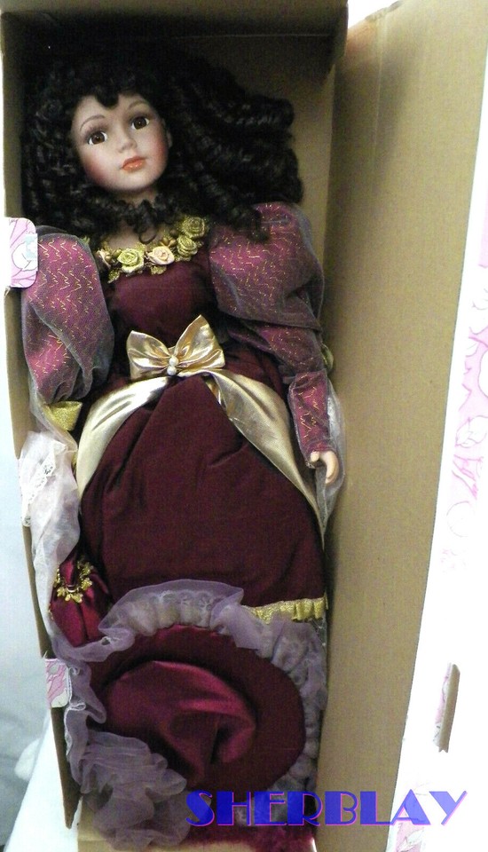Victorian Rose Collection Genuine Porcelain Doll Maggi 28245 28" COA | eBay