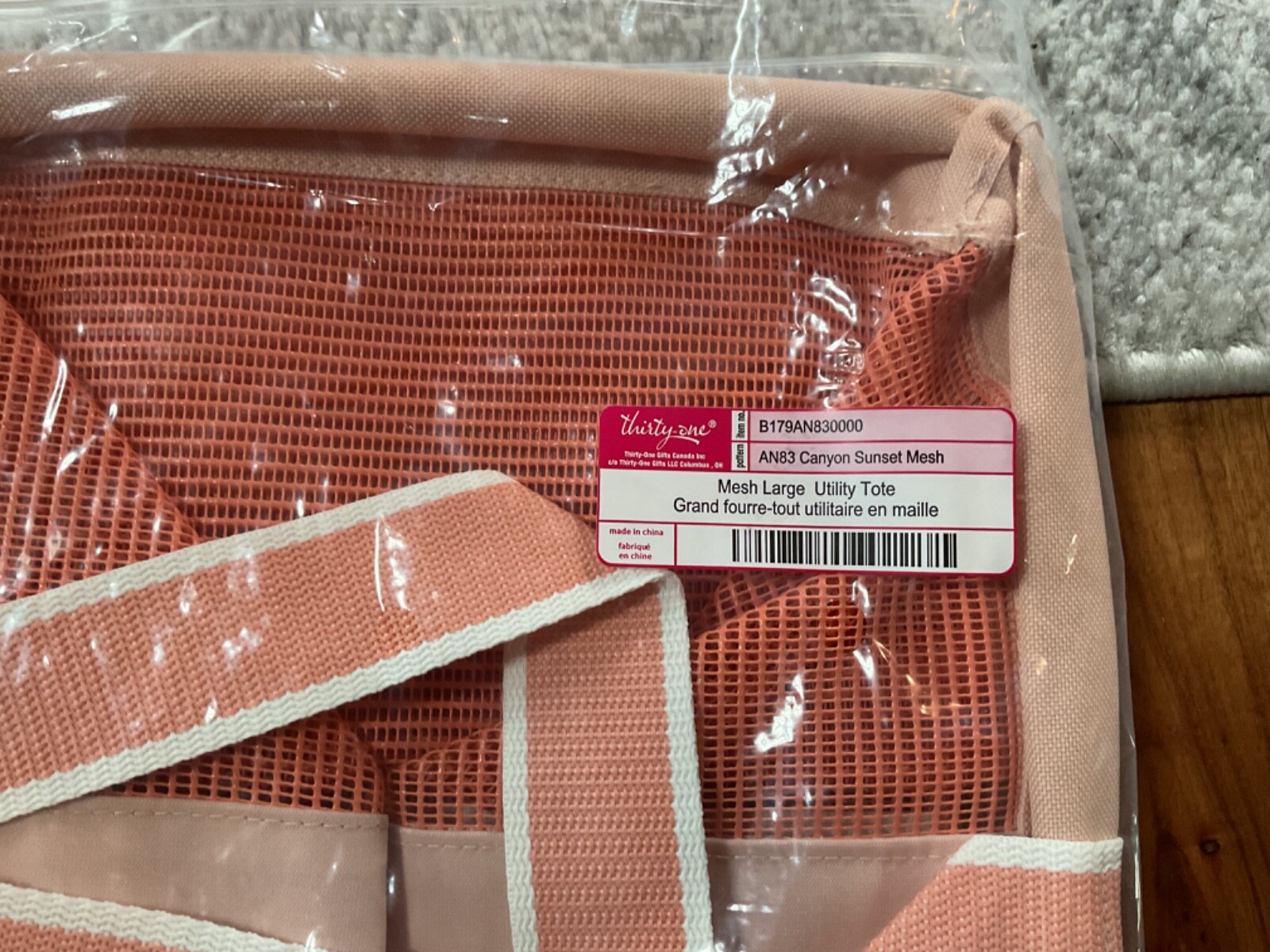 Thirty One MESH LARGE Utility Tote in Canyon Sunset Mesh - NWT | eBay