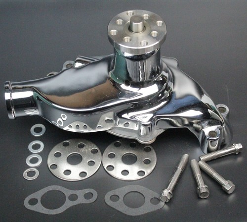 Chrome Small Block Chevy High Volume Short Water Pump SBC 283 305 327 ...