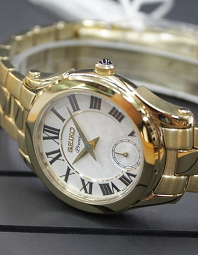 Seiko Premier Gold Tone Small Second Hand Ladies Watch SRKZ74P1 | eBay