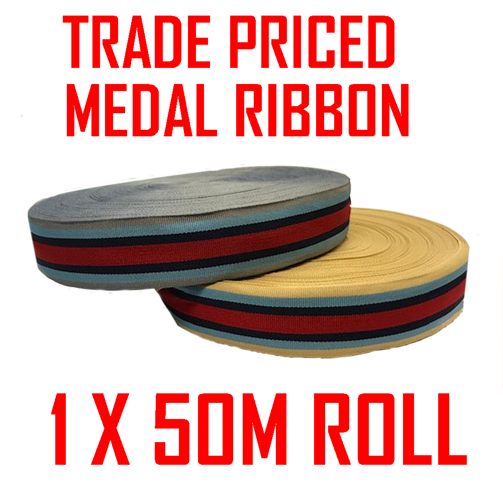 TRADE PRICED MEDAL RIBBON 1X50M ROLL AFGHANISTAN IRAQ OP HERRICK ...