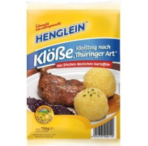5 Packungen Henglein Klossteig " Thüringer Art " Kloßteig 5x750 g ...