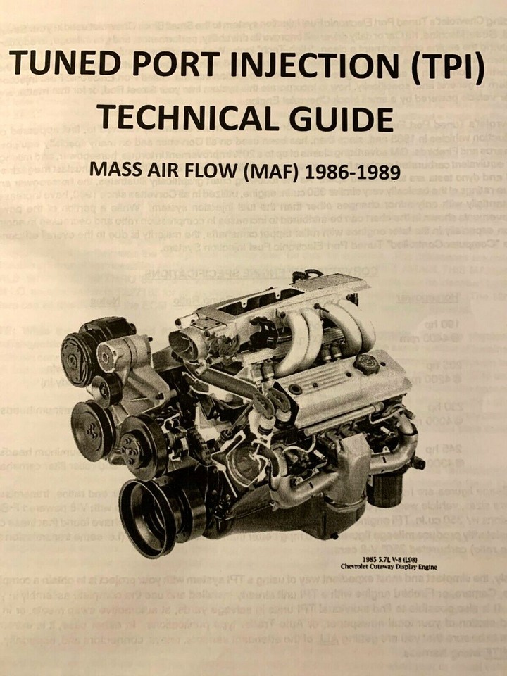 1992 Chevrolet Corvette Camaro Firebird TPI Wiring Intake Swap Tuned ...