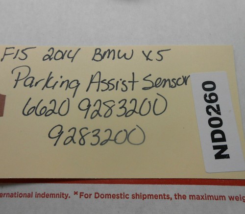 14 BMW F15 X5 PARKING ASSIST SENSOR 66209283764 9283200 ND0260 | eBay