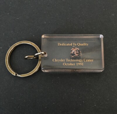 Vintage Keychain CHRYSLER TECHNOLOGY CENTER Key Ring Fob Granite ...