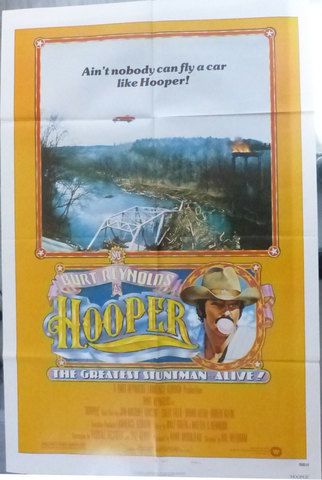 Hooper poster 1978,Style C- 1-SH 27x41"- Burt Reynolds /1 | eBay
