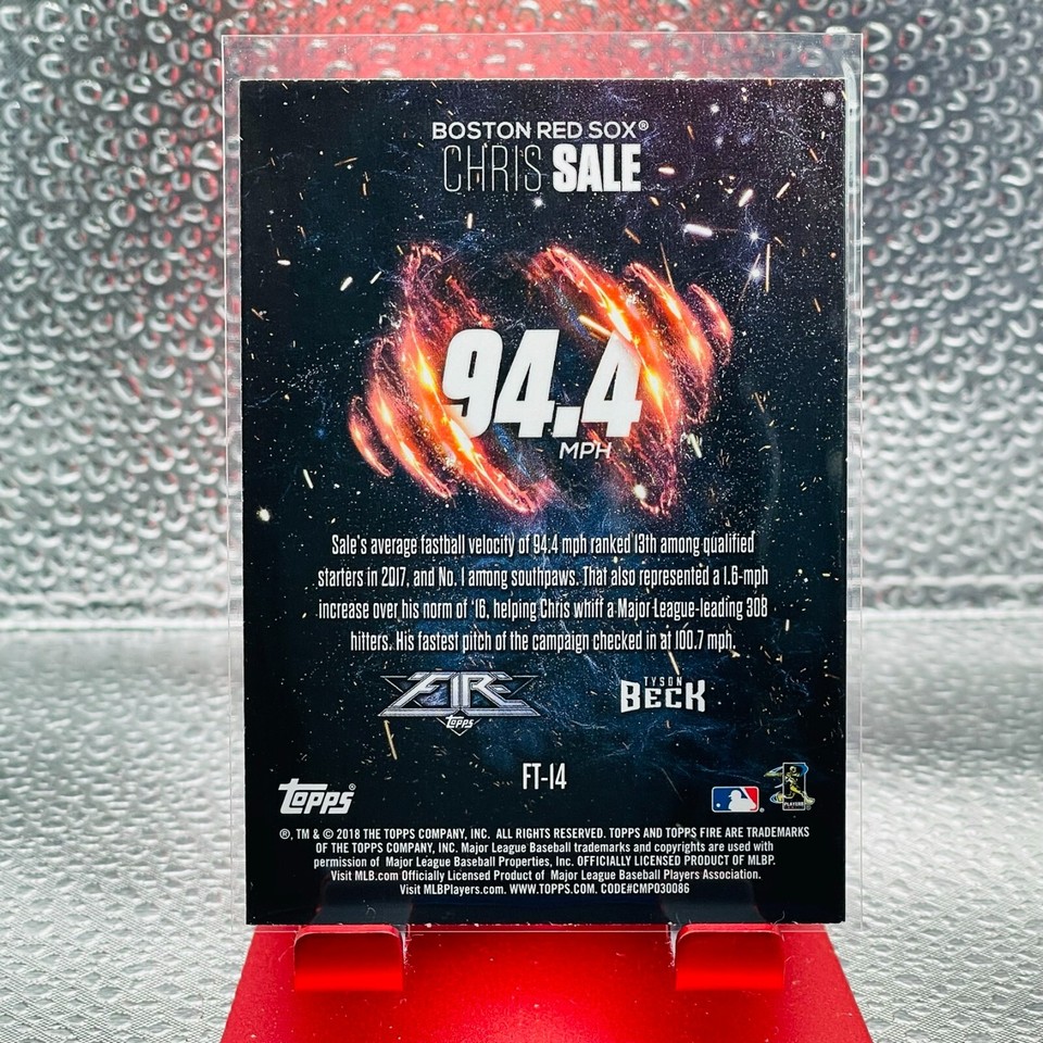 2018 Topps Fire #FT-14 Chris Sale Flame Throwers Gold Minted | eBay