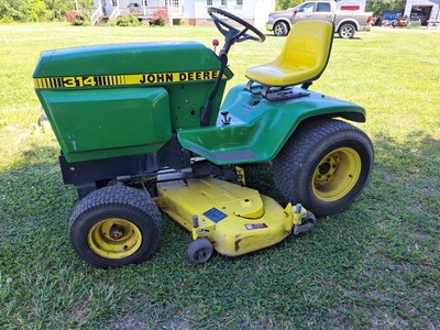 JOHN DEERE 314 Garden Tractor Lawn Mower Garage Kept STORED 30 YEARS | eBay