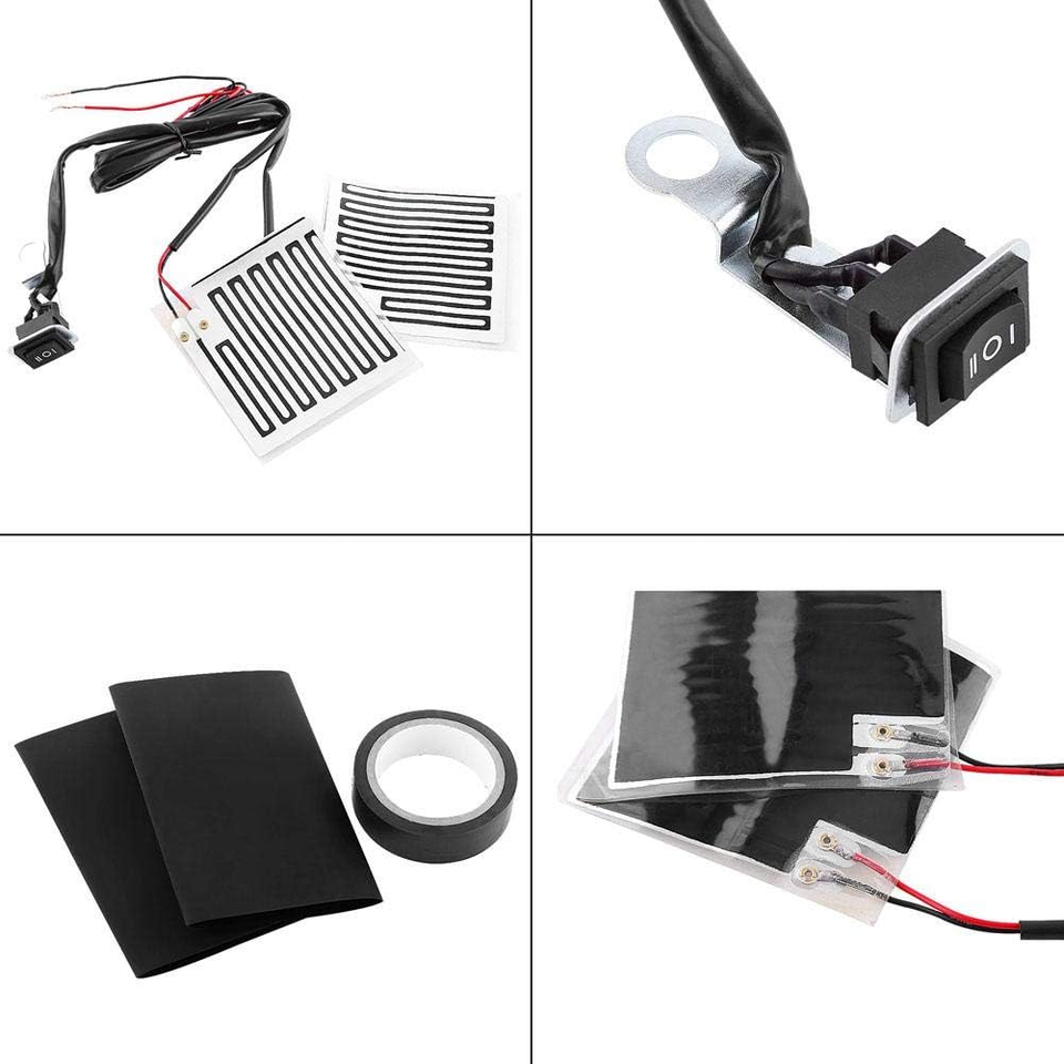 ATV Hand Warmers,Handlebar Heater + Heated Grip Pads 12V Winter ...