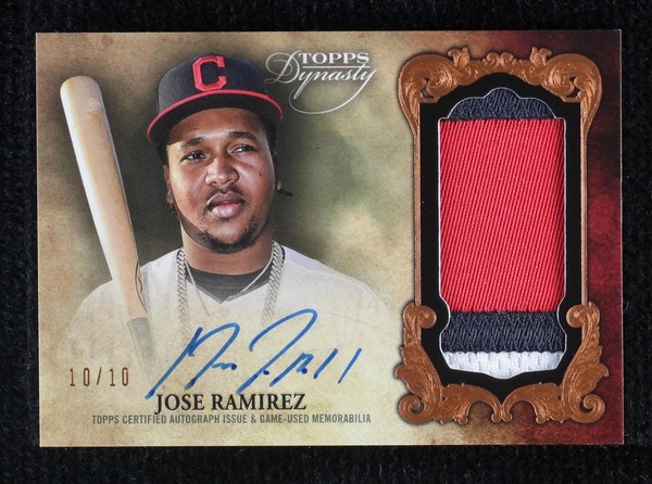 2021 Topps Dynasty - Autograph Patches #DAP-JR2 Jose Ramirez /10 (AU ...