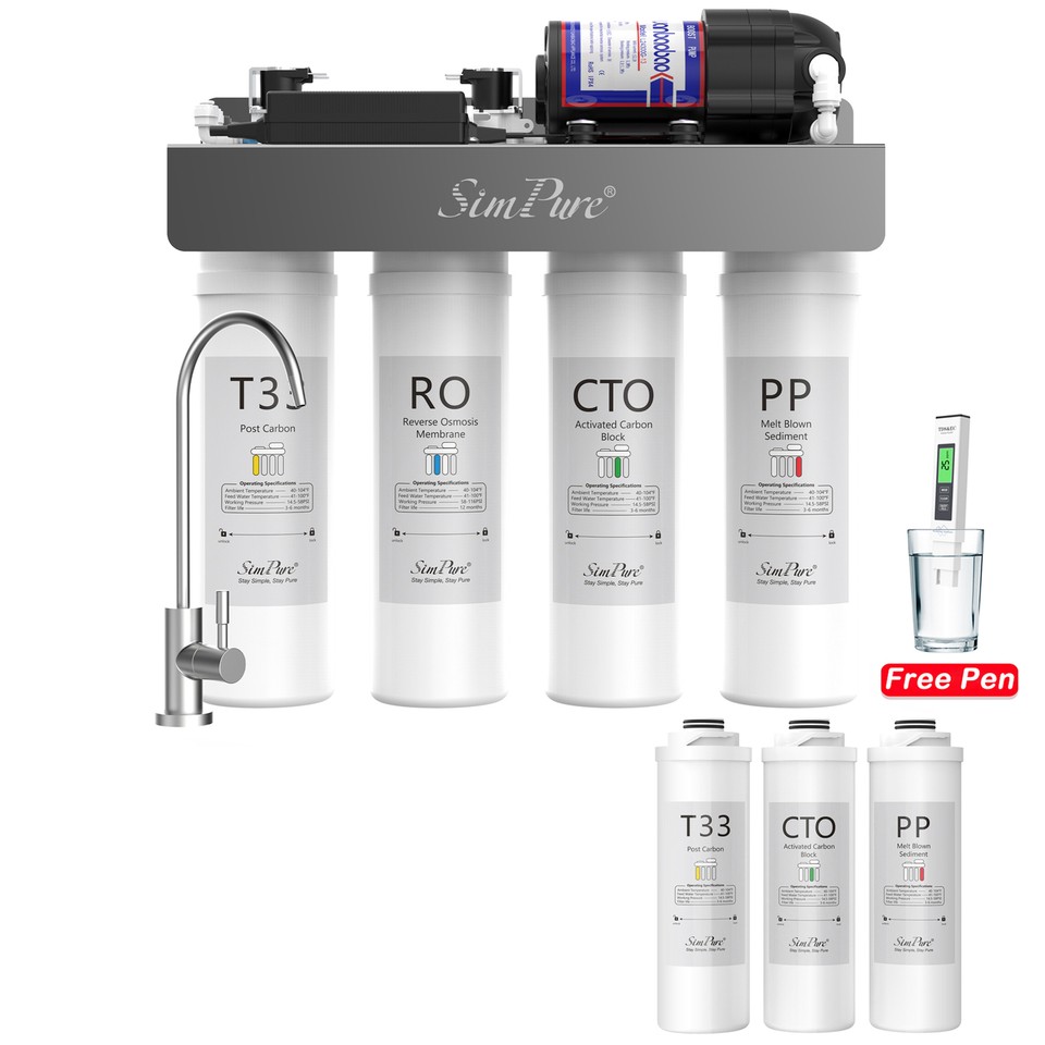 WP2-400GPD Reverse Osmosis Drinking Water Filter System Drinking Water ...